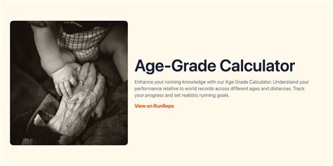 Age Graded Calculator With Equivalent Performances Runreps