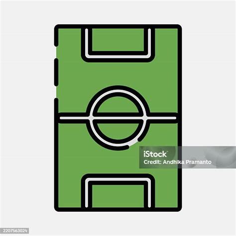 아이콘 필드 축구와 축구 요소 채워진 선 스타일의 아이콘입니다 Championship에 대한 스톡 벡터 아트 및 기타 이미지 Championship 경기 스포츠