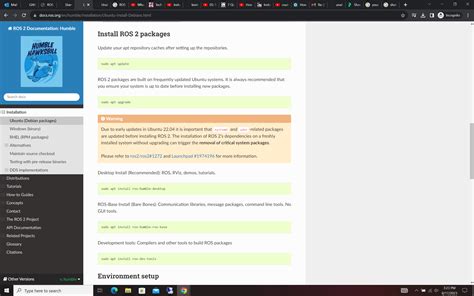 Unable To Locate Package Ros Humble Desktop And Ros Humble Ros Base Issue Ros Ros
