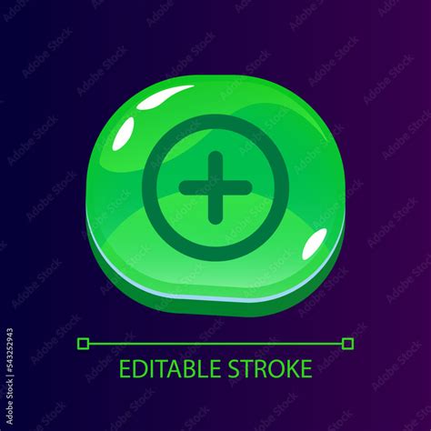 Plus Sign Glossy Ui Button With Linear Icon Calculator Control Option Mathematic Action