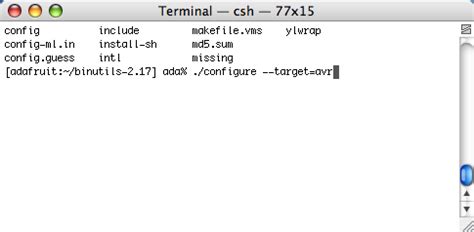AVR Tutorial Software Setup For Mac OS X