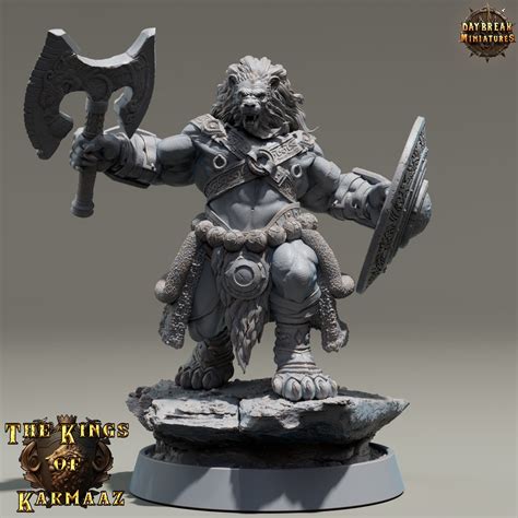Dandd Tabaxi Barbarian Rpg Model King Dread By Daybreak Miniatures Etsy