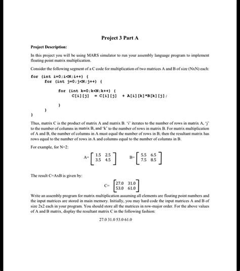 Solved Project 3 Part A Project Description In This Project You Will