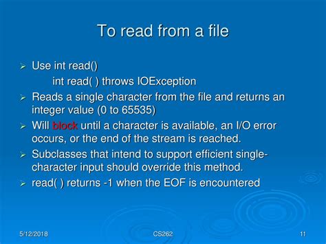 Oo Design And Programming Ii Io Reading And Writing Ppt Download