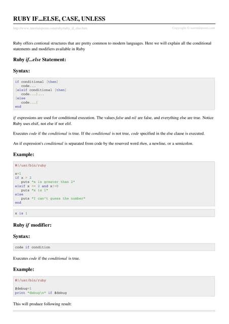 09 ruby if else pdf