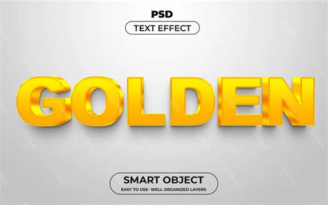 Simple Golden 3d Text Effect Photoshop Premium Psd File