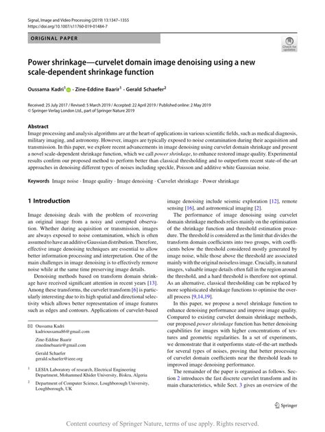 Power Shrinkage—curvelet Domain Image Denoising Using A New Scale Dependent Shrinkage Function