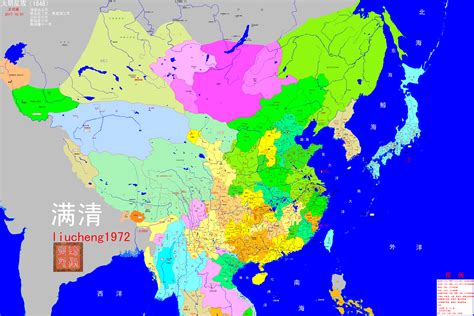 方舆 历史政区 Liucheng1972版最新满清历史地图 Powered By Phpwind