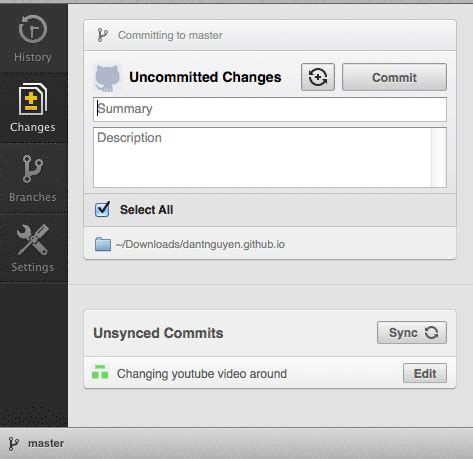 Clone Edit Commit And Sync