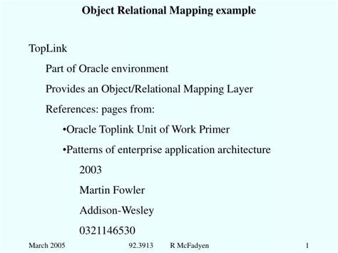 Ppt Object Relational Mapping Example Powerpoint Presentation Free