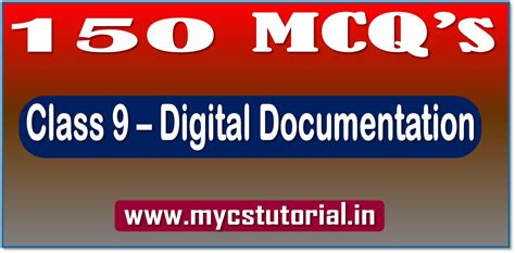 Class 9 Information Technology IT 402 Unit 3 Digital Documentation 150