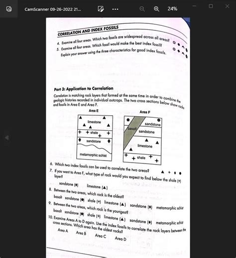 Solved CORRELATION AND INDEX FOSSILS Learning Objectives Chegg Com