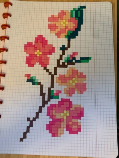 8 Ideas De Pixel Flores Lindos Dibujos Fáciles Dibujitos Sencillos