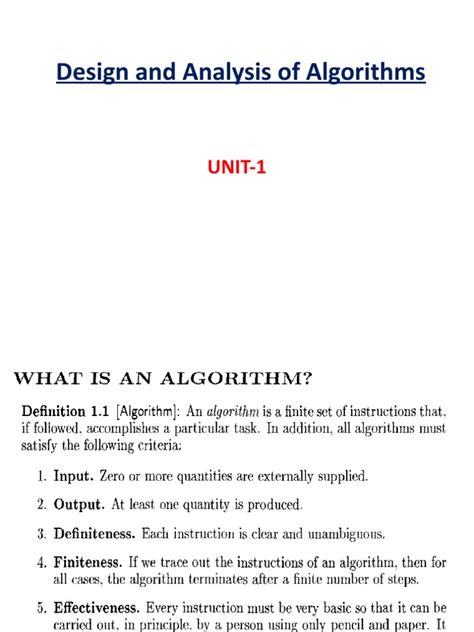 Algorithm Design And Analysis Techniques Pdf