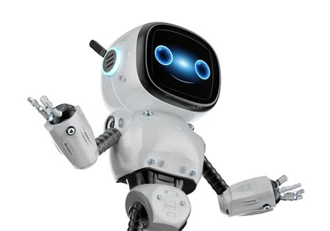 Premium Photo Small Robot Assistant Hand Extend