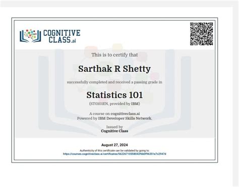 Statistics101 Dataanalysis Lifelonglearning Ai Cognitiveclassai