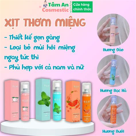 Xịt Thơm Miệng Vị Hoa Quả Nội Địa Trung Combo 3 Chai Sịt Thơm Miệng 20 Ml Cho Hơi Thở Thơm Mát