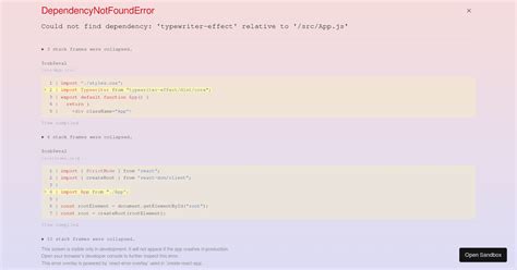 Typewriter Animations Codesandbox