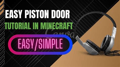 Easy Piston Door Tutorial In Minecraft YouTube Easy Piston Door Tutorial In Minecraft YouTube