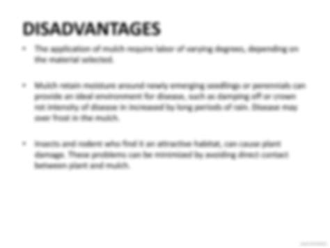 SOLUTION Mulching Of Vegetable Crops Advantages And Disadvantages Of Mulching Importance Of