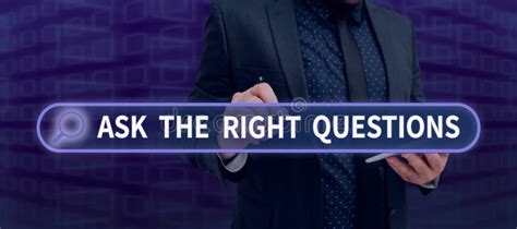 Text Sign Showing Ask The Right Questions Business Idea Look For A Professional Advice