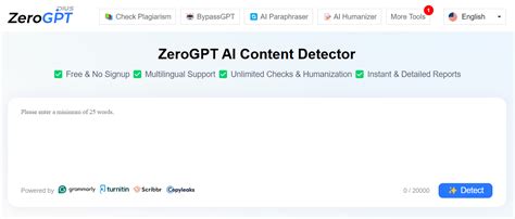 ZeroGPT AI Content Detector TechResider Submit AI Tool