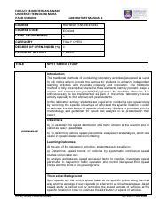 LAB 1 Spot Speed Study L0 Pdf FAKULTI KEJURUTERAAN AWAM UNIVERSITI TEKNOLOGI MARA PASIR