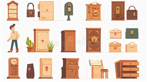 Secure Cartoon Password Management Illustration For Cybersecurity