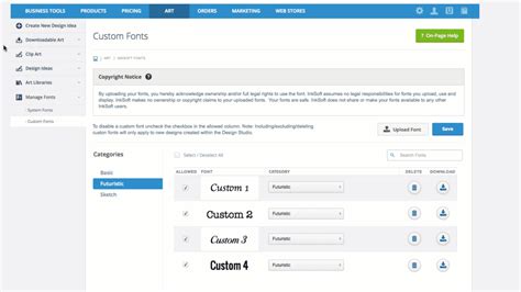Sneak Peek Custom Font Uploader