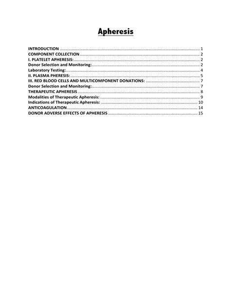 Apheresis Pdf