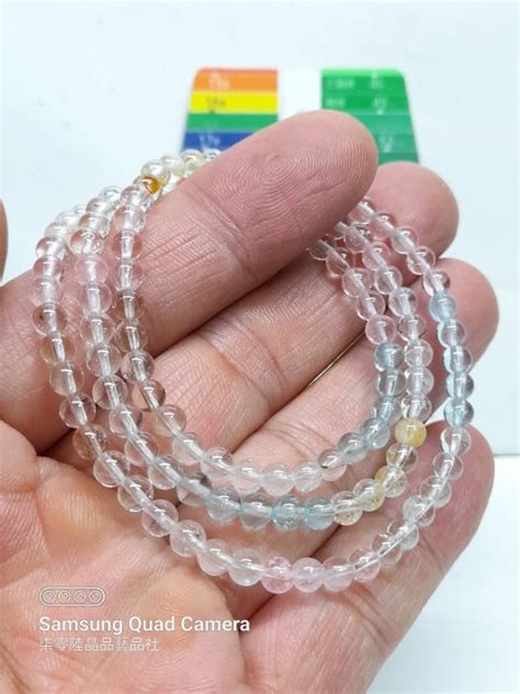 柒零陸晶品天然5a級透品漸層色彩托帕石3圈手串手珠手鍊a464重量約17g Yahoo奇摩拍賣
