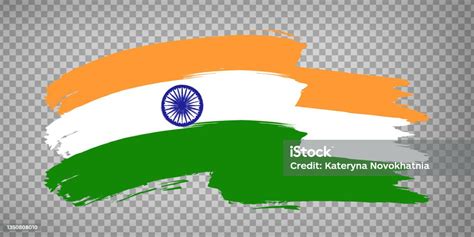 브러시 스트로크에서 인도의 국기 웹 사이트 디자인 앱 Ui에 대한 투명한 배경에 인도 국기 공화국을 흔들어 스톡 벡터 Eps10 0명에 대한 스톡 벡터 아트 및 기타 이미지