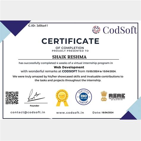Reshma Shaik On Linkedin Codsoft Webdevelopment
