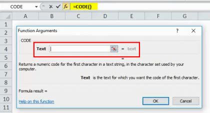 Code In Excel Formula Examples How To Use Code Function