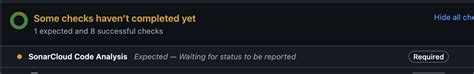 Sonarcloud Code Analysis Waiting For Status To Be Reported And 500