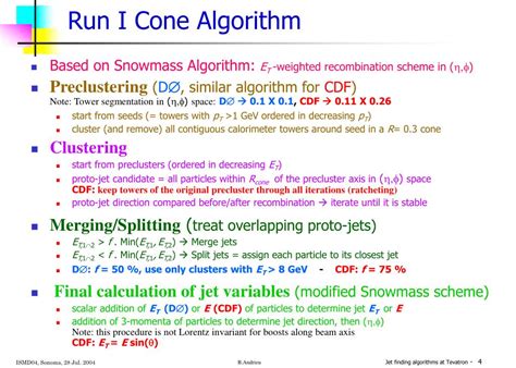 Ppt Jet Finding Algorithms At Tevatron Powerpoint Presentation Free