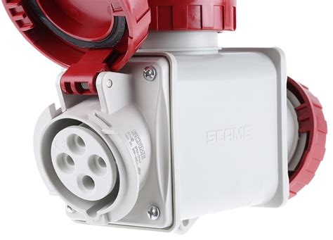 601 1626 Scame Scame Ip66 Red 1 X 3p E 2 X 3p E Industrial Power Connector Adapter Rated