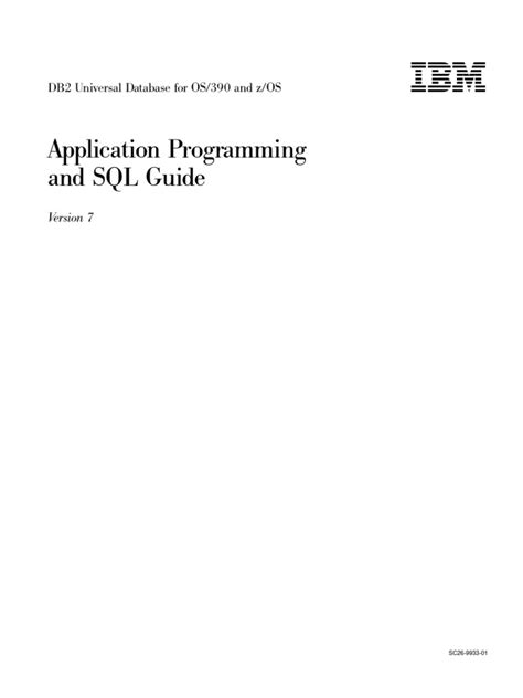 Db2 Application Programming And Sql Guide Ver 7 Pdf Data