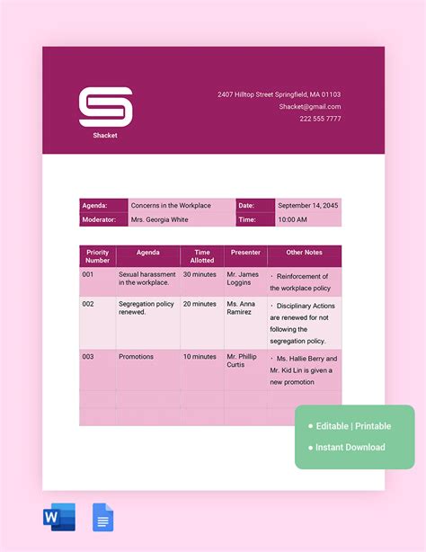 Project Action Items List Template Google Docs Word Template Net