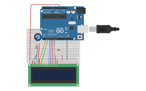Circuit Design Lcd Ekrana Yazı Yazma Ve Silme Tinkercad