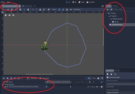 Animationplayer Nodepath In A Track In A Animation Stored In A Packedscene Get Their Instance
