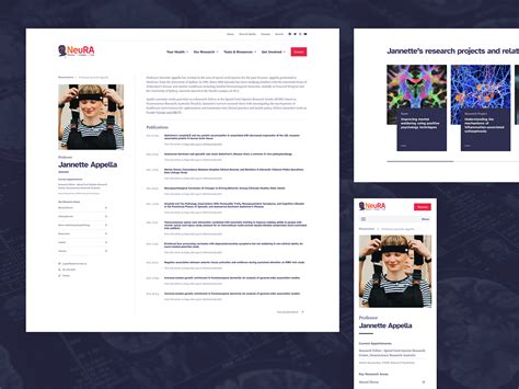 Researcher Profile Page Awwwards