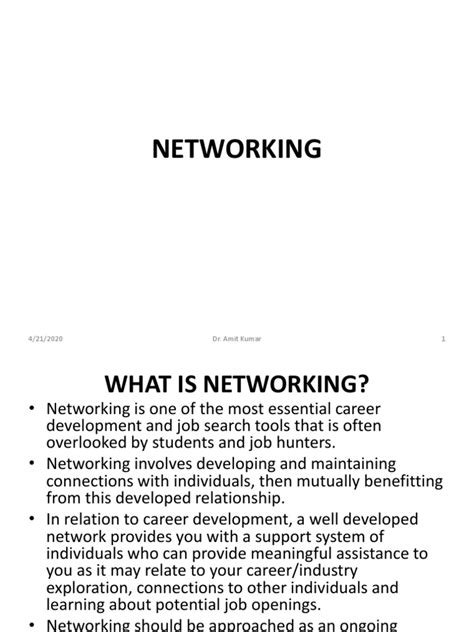 Networking 4212020 1 Dr Amit Kumar Pdf Linked In Social Networking Service
