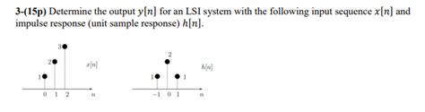Solved 3 15p Determine The Output Y N For An Lsi System