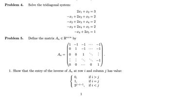 Answered Solve The Tridiagonal System J C 2x1 X2 X1 2x2 X3 2 X2 2x3 X4 2