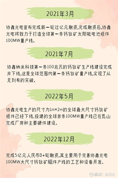 8倍飞跃！协鑫系攻破钙钛矿商业化瓶颈 协鑫的长期输血终于得到了成果。 4月8日，协鑫光电，叠层组件，“效率、尺寸”再一次双双打破世界纪录，实现