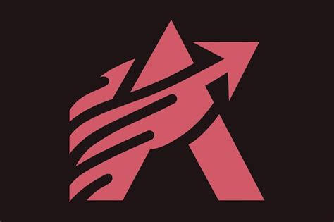 Premium Vector An A Letter Logo With A Stylized Arrow Representing