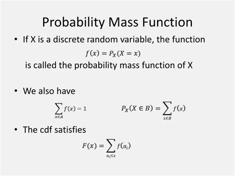 Probability Mass Function