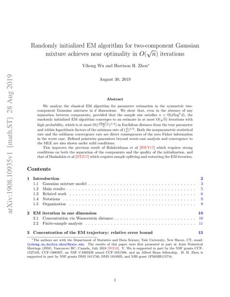 randomly initialized em algorithm for two component gaussian mixture achieves near optimality in