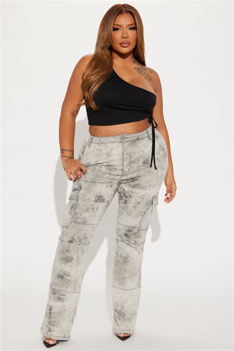 No Alternative Stretch Cargo Bootcut Jeans Grey Fashion Nova